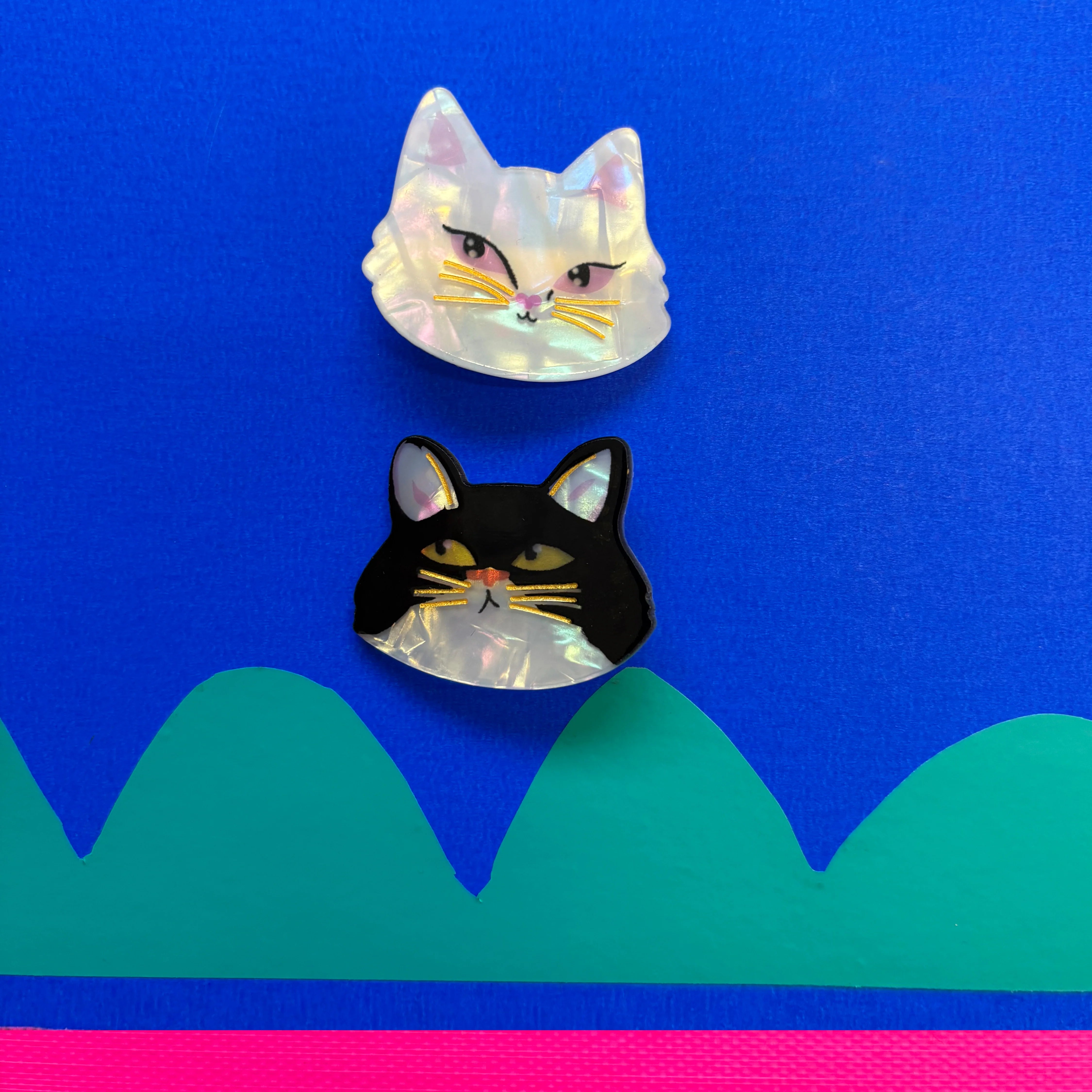 Catnip Cat Hair Clips – Set of 2 | Cute Hair Accessories – Contempo